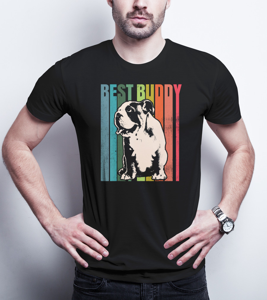 BEST BUDDY Vintage English Bulldog T-Shirt