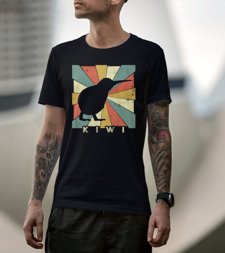 Vintage Kiwi Bird Retro Style Animal Lover T-Shirt