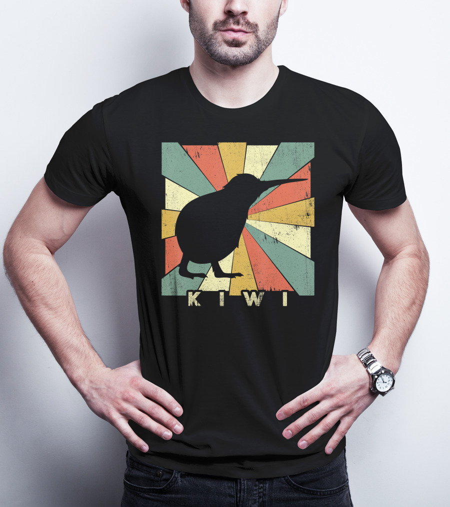 Vintage Kiwi Bird Retro Style Animal Lover T-Shirt
