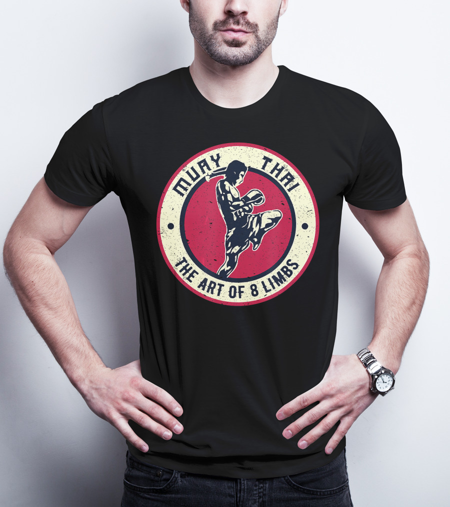 Muay Thai The Art Of 8 Limbs Vintage Boxing Karate T-Shirt