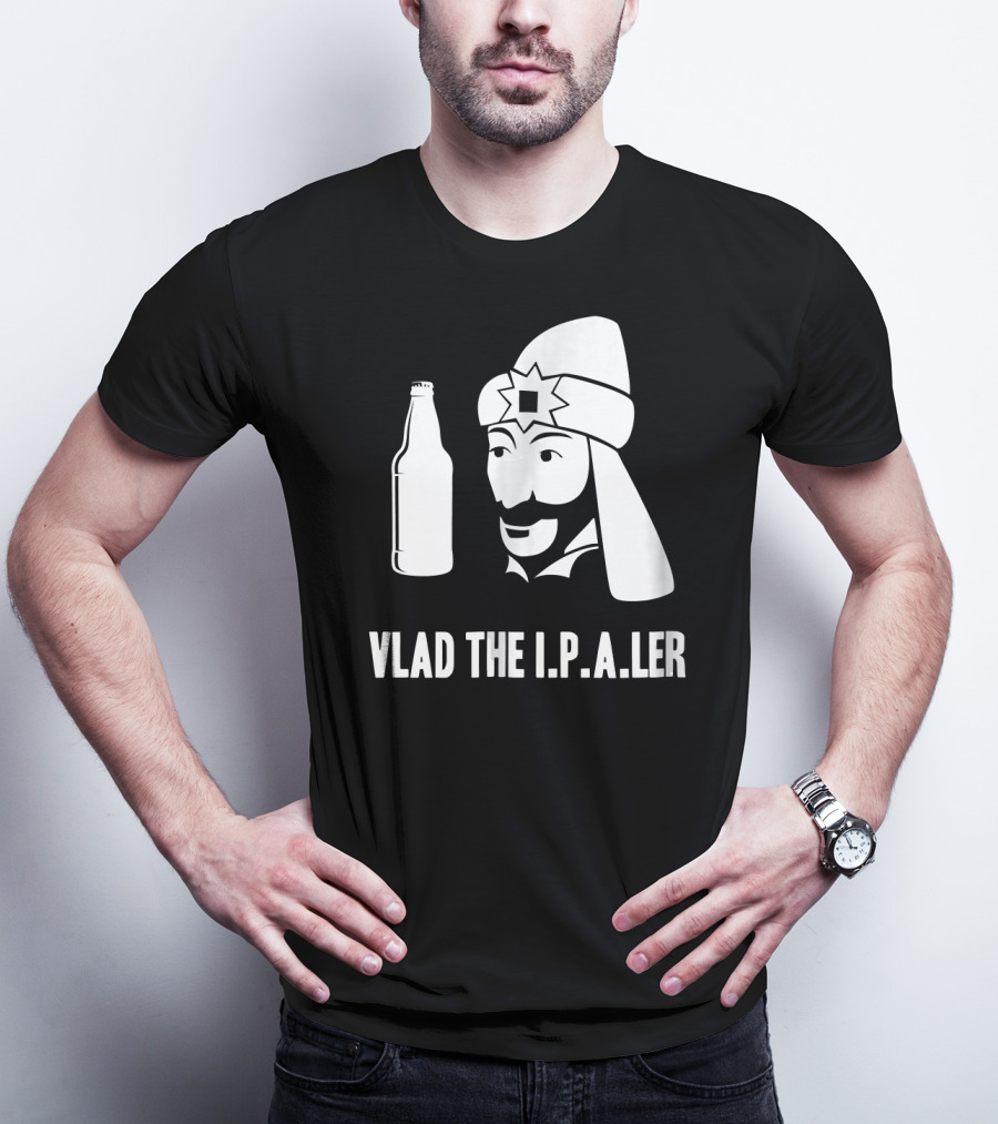 Vlad The I.P.A.er Funny Halloween Dracula Craft Beer Dr T-Shirt