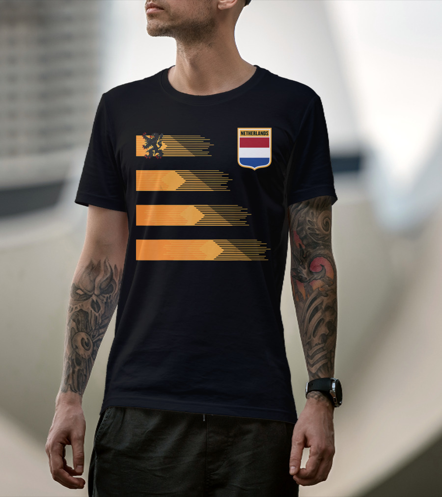 Women Men Netherlands Soccer Holla Lion Crest T-Shirt