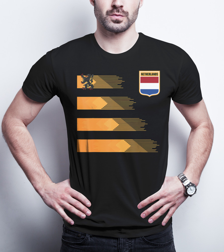 Women Men Netherlands Soccer Holla Lion Crest T-Shirt