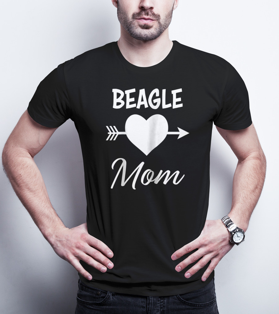 BEAGLE Mom Heart Arrow T-Shirt