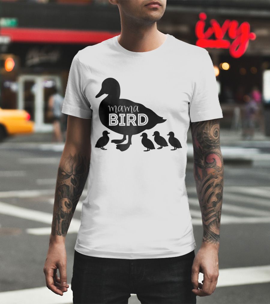 Mama Bird Family Cute Funny Duckling T-Shirt