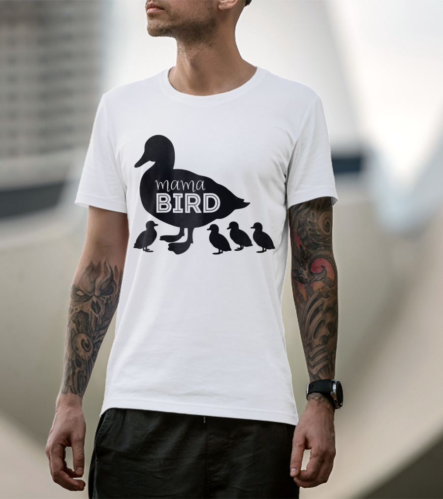 Mama Bird Family Cute Funny Duckling T-Shirt