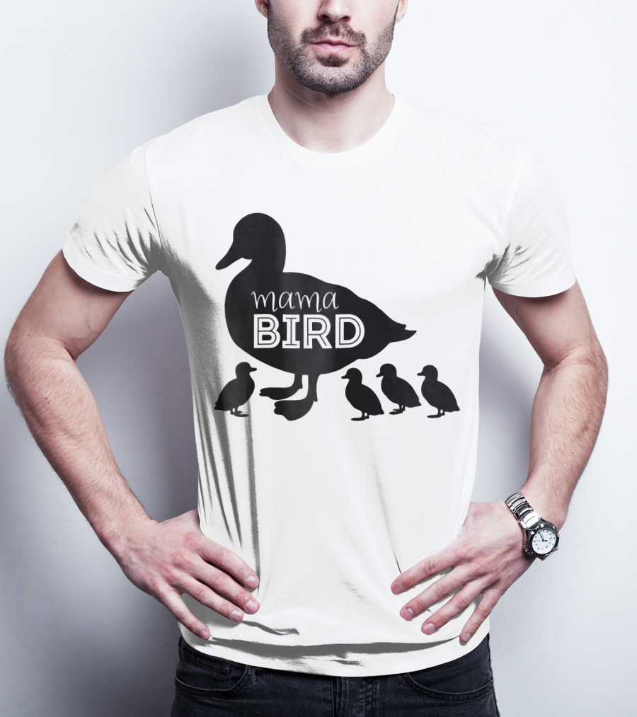 Mama Bird Family Cute Funny Duckling T-Shirt