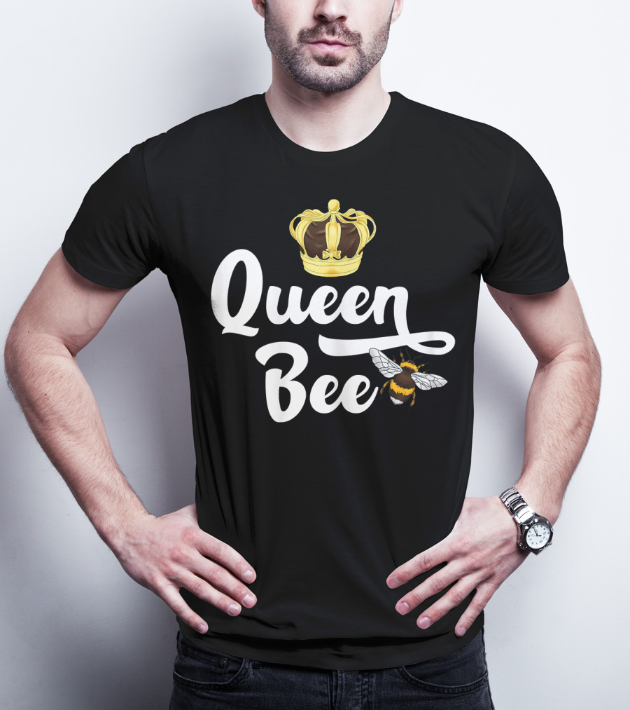 Queen Bee Mother's Crown And Bumblebee T-Shirt