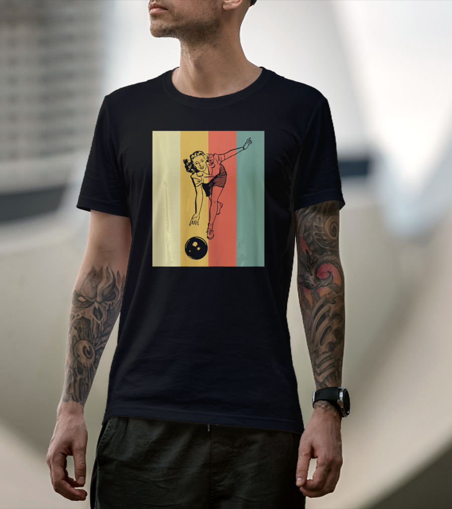 Vintage Bowling Bowlin Retro Style Bowler T-Shirt