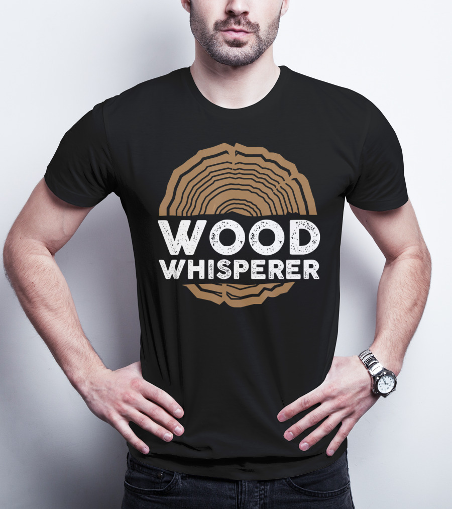 Wood Whisperer Funny Woodworkers Carpentr Tree Rings T-Shirt