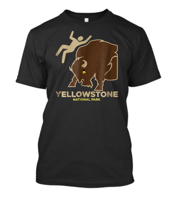 Yellowstone Bison Toss National Park Modern T-Shirt