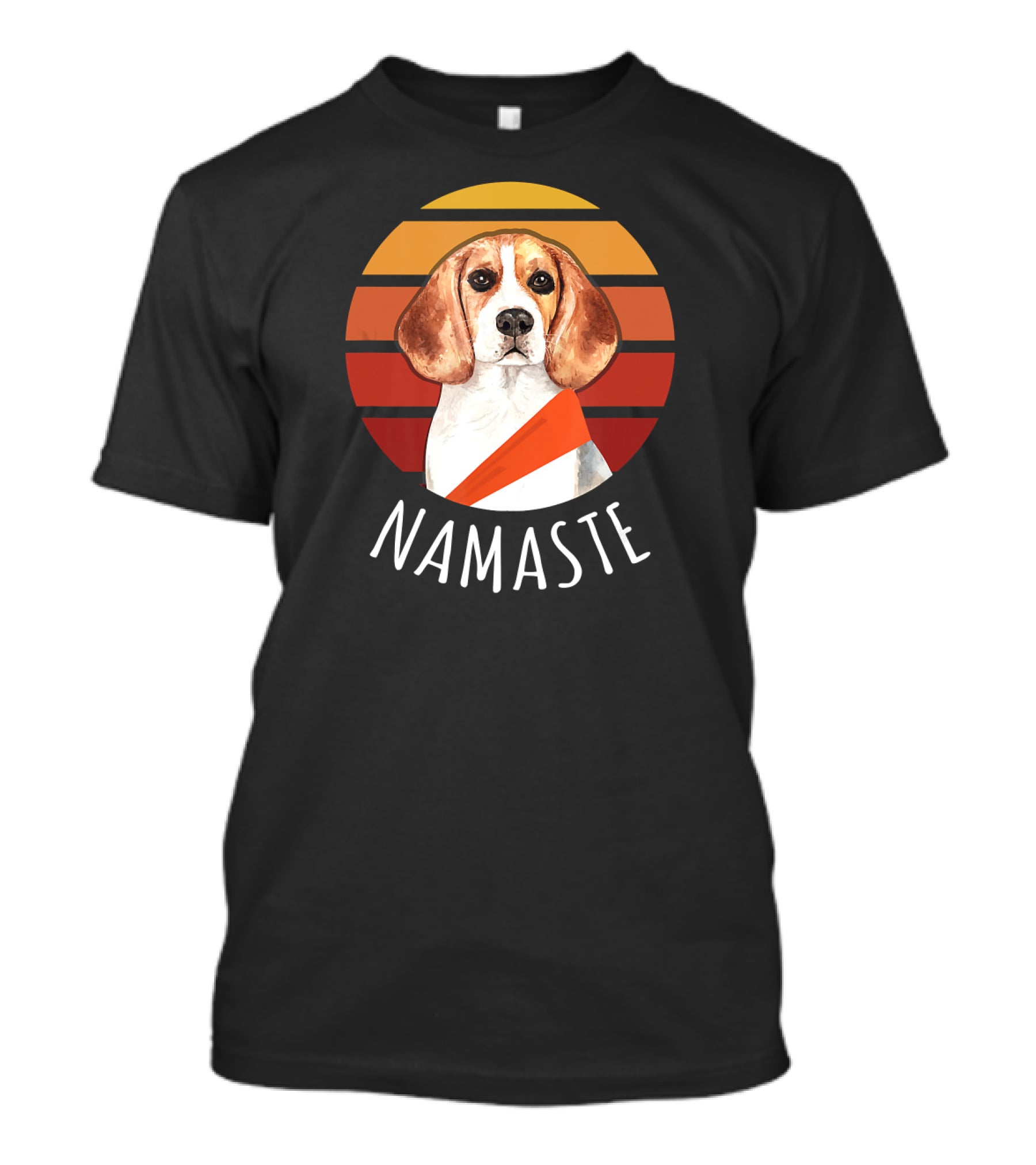 Namaste Beagle Sunset Yoga T-Shirt