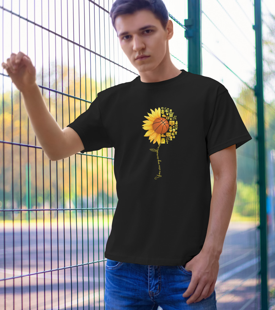 You Are My Sunshine Sunflower Basketball Trophy Icons T-Shirt