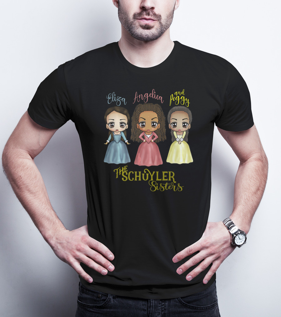 Eliza Angelica And Peggy The Schuyler Sisters Chibi Art By Mary T-Shirt
