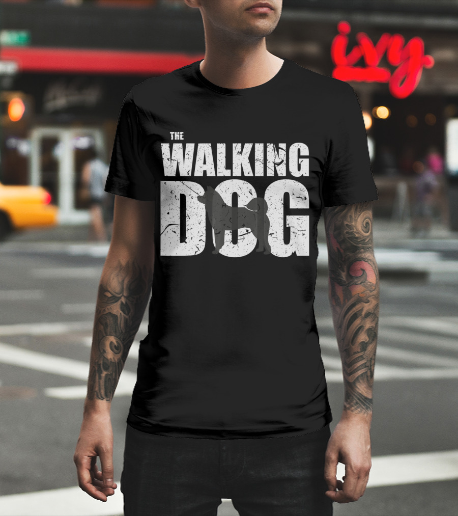 The Walking Dog Akita Dark Version Funny Cut T-Shirt