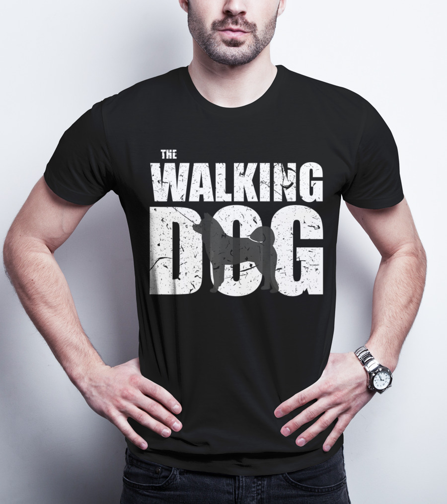 The Walking Dog Akita Dark Version Funny Cut T-Shirt