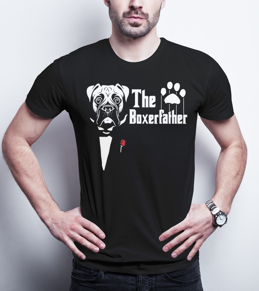 The Boxerfather Funny Boxer's Dog Paw Puppet T-Shirt