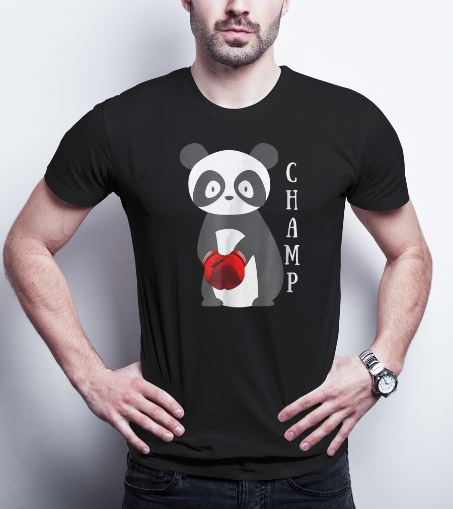 Champ Boxing Panda Animal T-Shirt