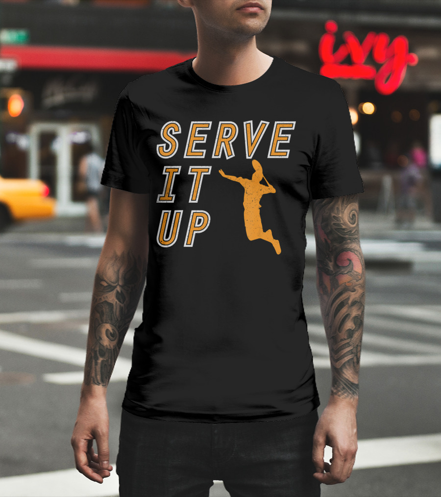 Serve It Up Badminton Summer Sports Player T-Shirt