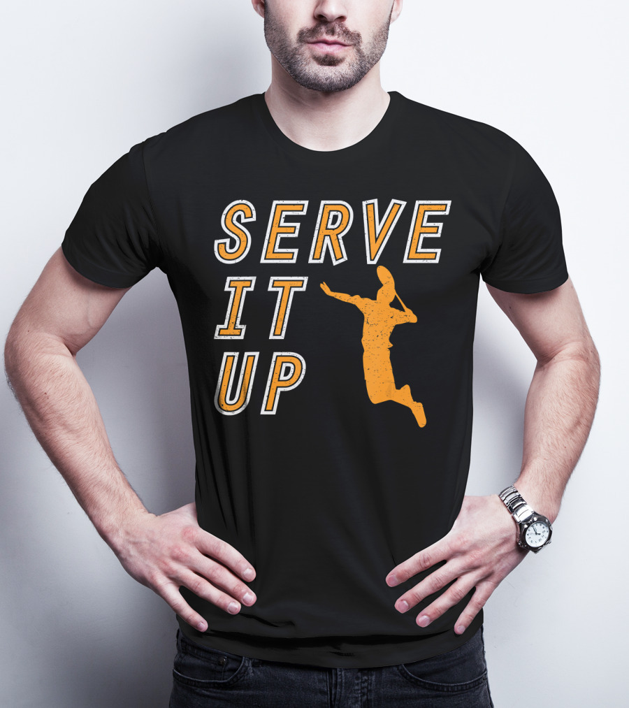 Serve It Up Badminton Summer Sports Player T-Shirt