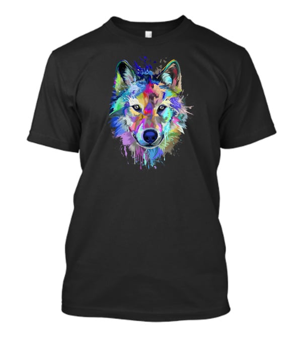Splash Colorful Wolf T-Shirt