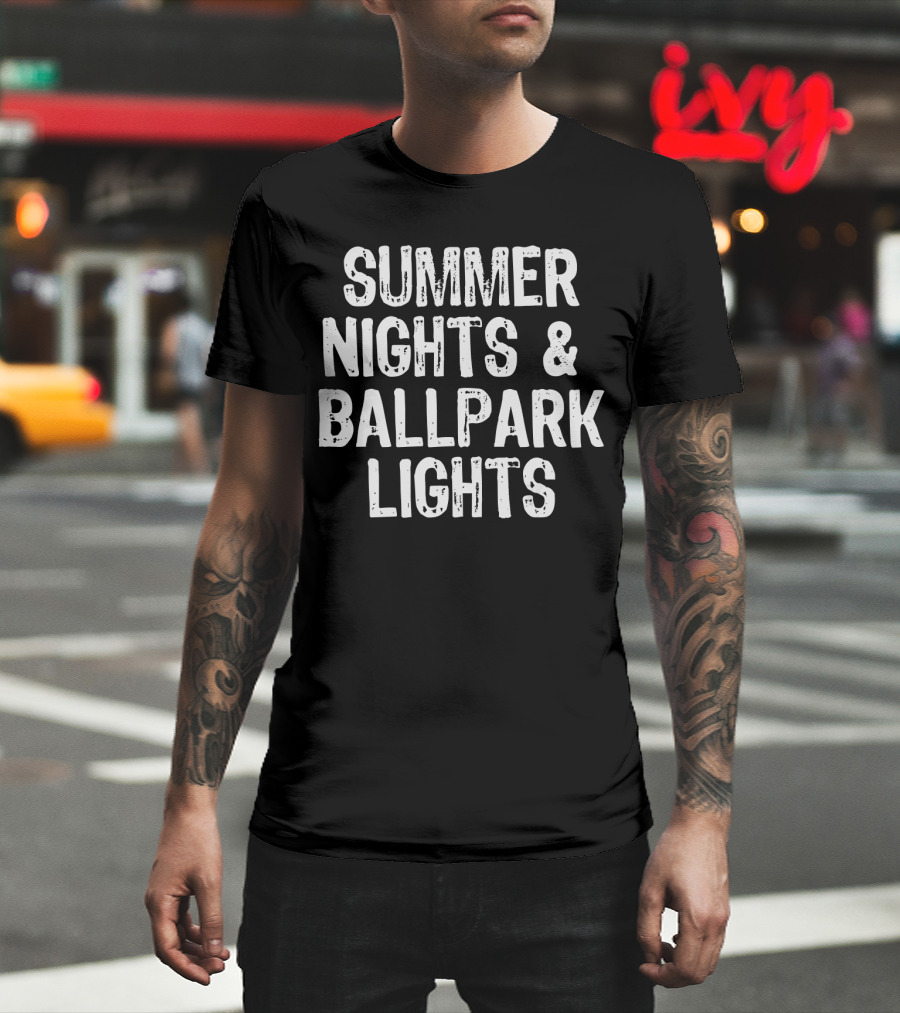 Summer Nights And Ballpark Lights T-Shirt