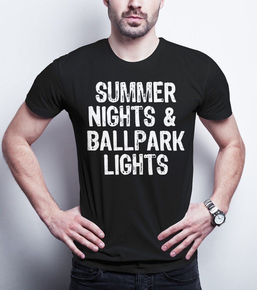 Summer Nights And Ballpark Lights T-Shirt