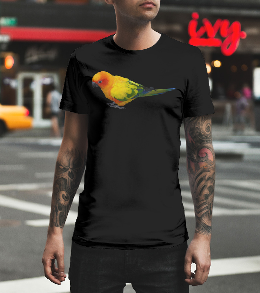 Sun Conure Colorful Parrot Bird Vibrant Tropical Plumage T-Shirt