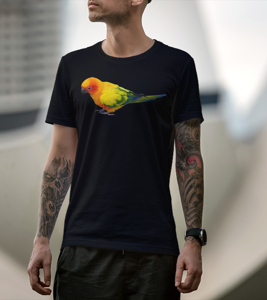 Sun Conure Colorful Parrot Bird Vibrant Tropical Plumage T-Shirt