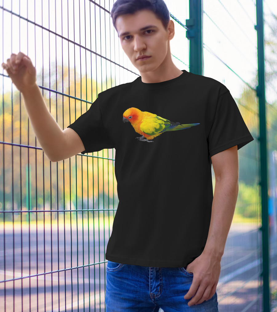 Sun Conure Colorful Parrot Bird Vibrant Tropical Plumage T-Shirt