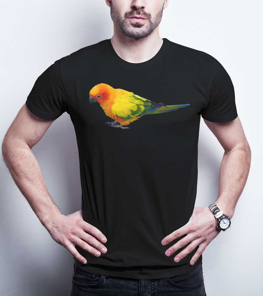 Sun Conure Colorful Parrot Bird Vibrant Tropical Plumage T-Shirt