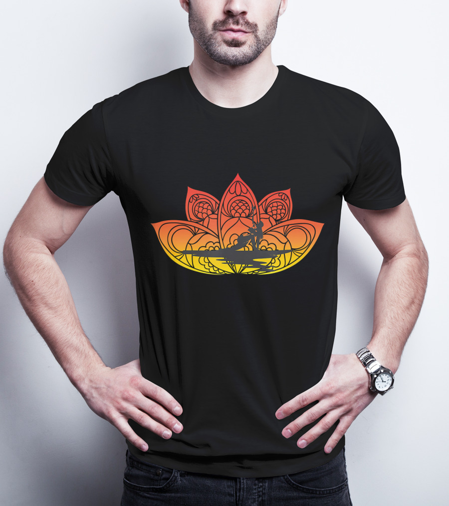 SUP Paddle Board Yoga Zen Meditation Lotus T-Shirt