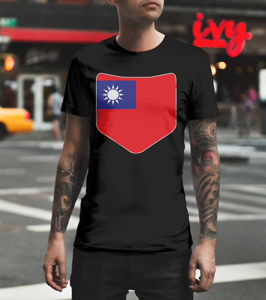 Taiwan Flag Pocket T-Shirt