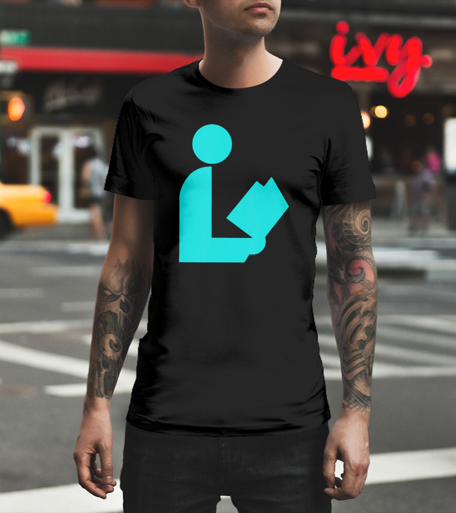 TealAqua Library Icon Road Sign Librarian Summer T-Shirt