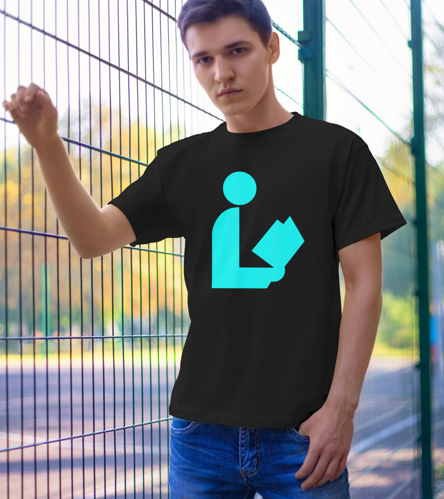 TealAqua Library Icon Road Sign Librarian Summer T-Shirt
