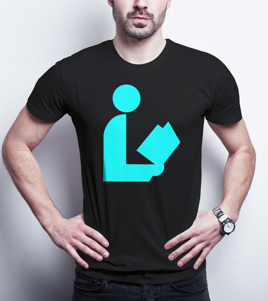 TealAqua Library Icon Road Sign Librarian Summer T-Shirt