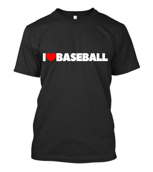 I Love Baseball Heart Icon T-Shirt