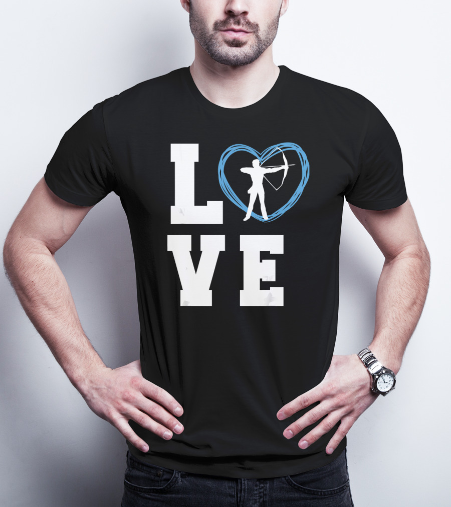 I LOVE ARCHERY Uncle Heart Arrow T-Shirt