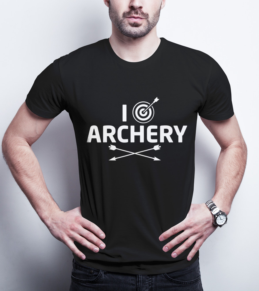 I Love Archery Funny Bow Archer Target Arrows T-Shirt
