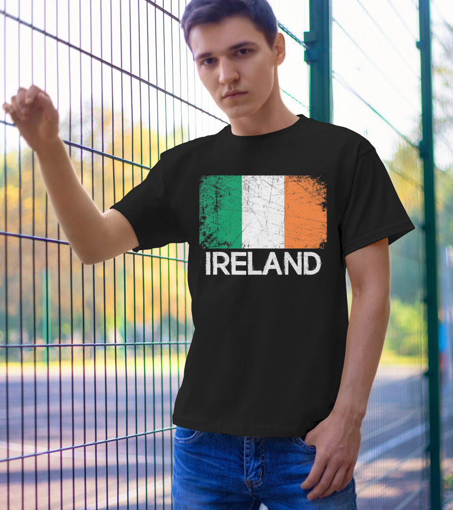 Ireland Irish Flag Vintage Made In Ireland T-Shirt