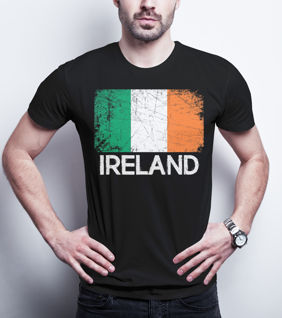 Ireland Irish Flag Vintage Made In Ireland T-Shirt