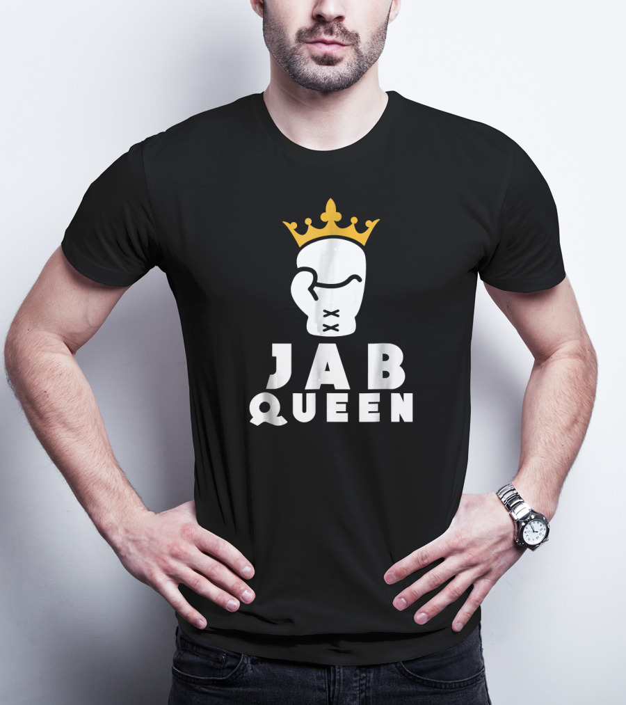 Jab Queen Boxing Glove With Crown Fun Boxing Boxer T-Shirt
