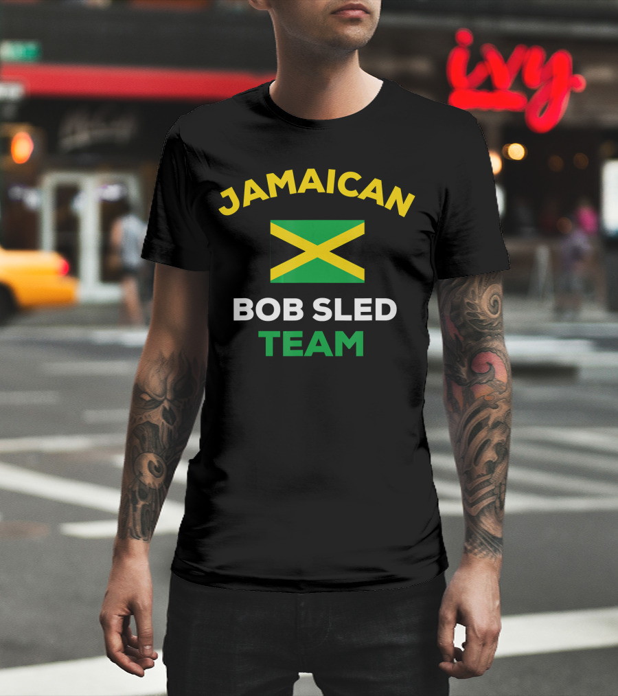 Jamaican Bobsled Team Jamaica Flag Representation T-Shirt