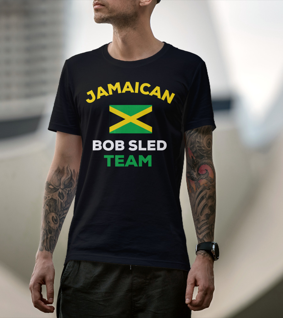 Jamaican Bobsled Team Jamaica Flag Representation T-Shirt