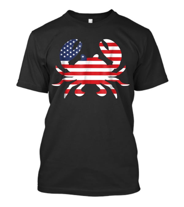 American Flag Crab USA Patriotic T-Shirt