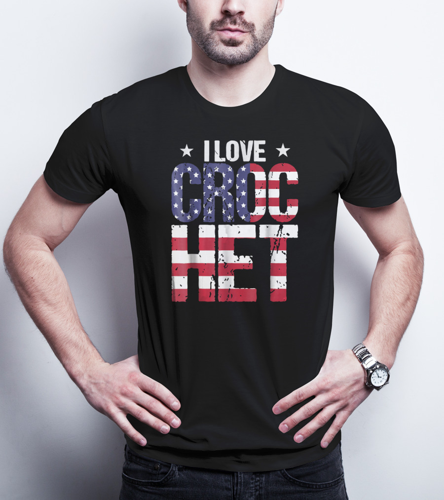 I Love American Crochet Crocheter Crochet Love T-Shirt