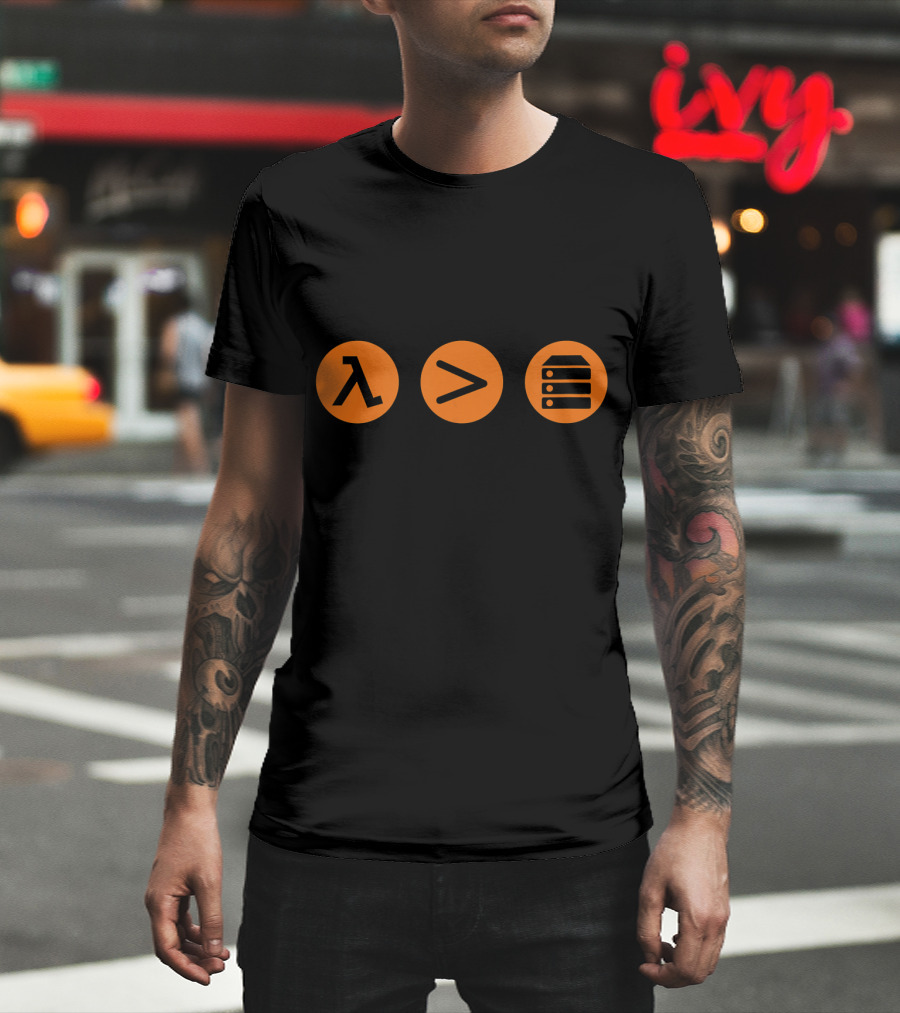 AWS Lambda Greater Than Server T-Shirt