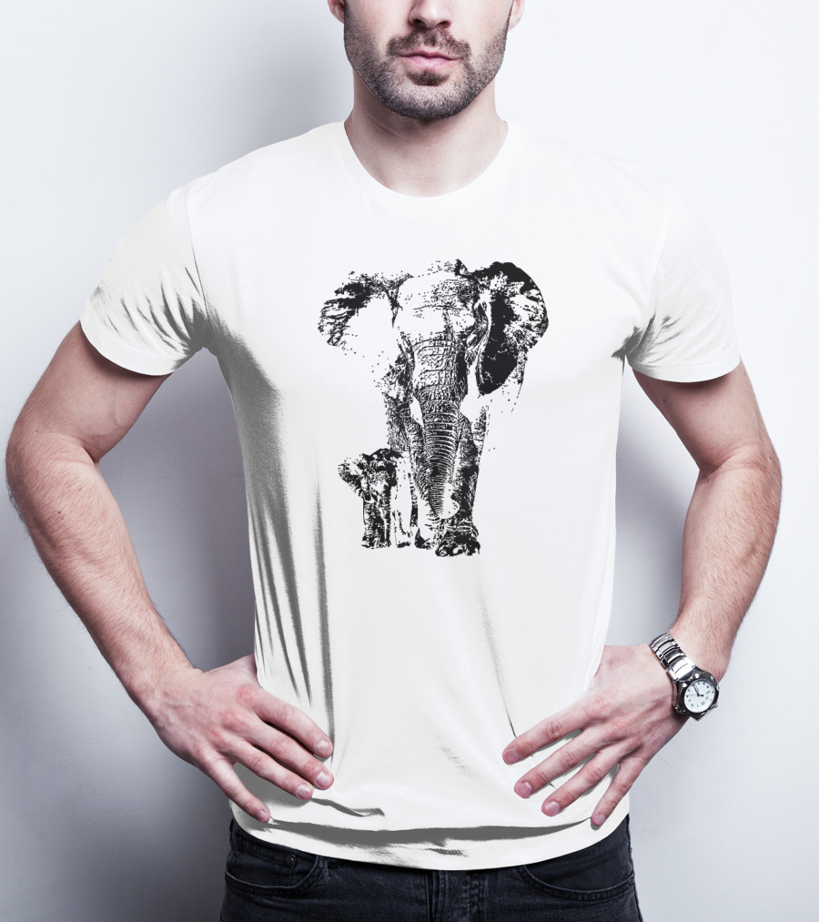 Elephant Animal Lover Save The Elephants Mother And Calf T-Shirt