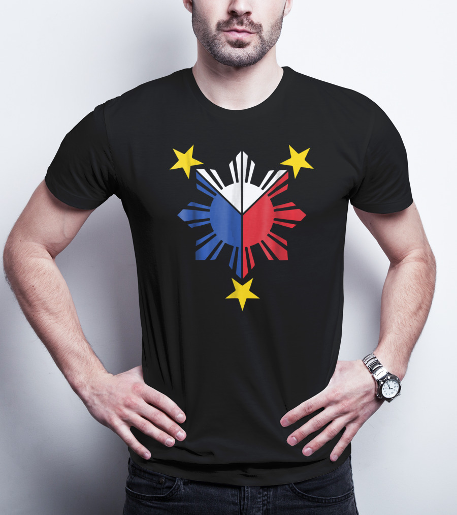 Pinoy Filipino Flag Stars And Sun T-Shirt
