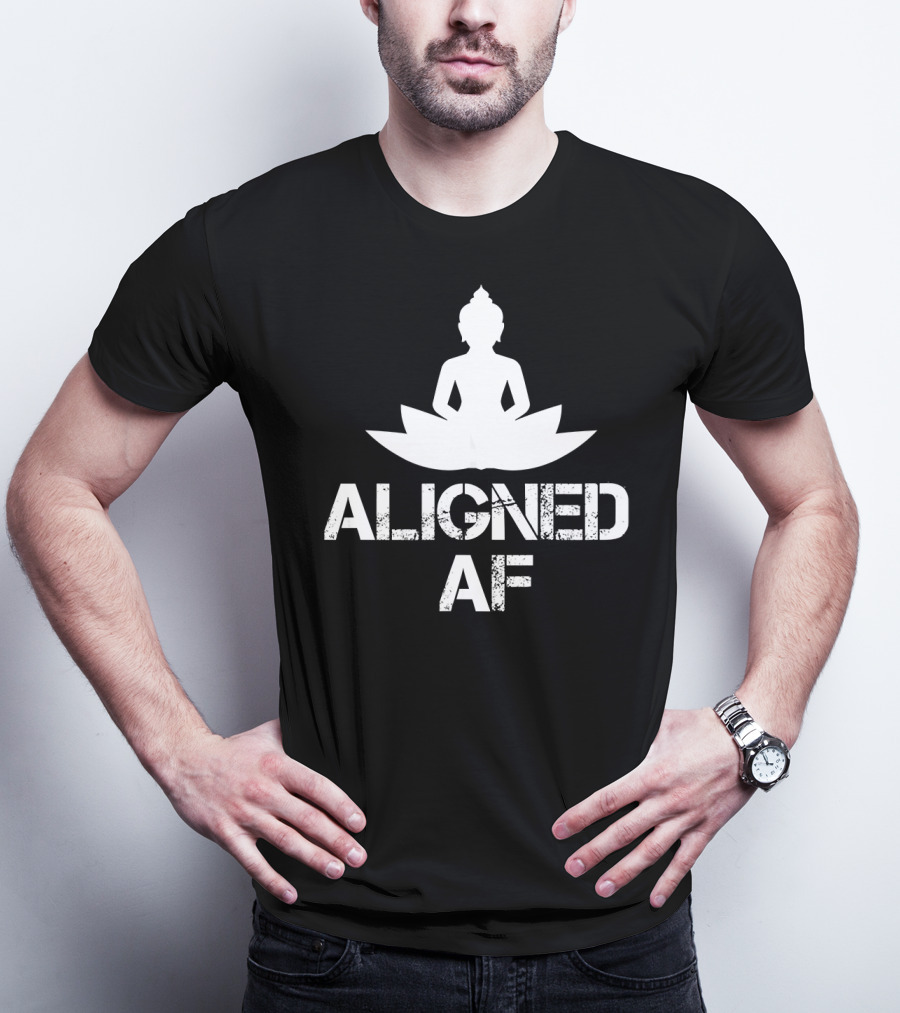 Aligned AF Buddha Lotus Spiritual Yoga Meditation T-Shirt